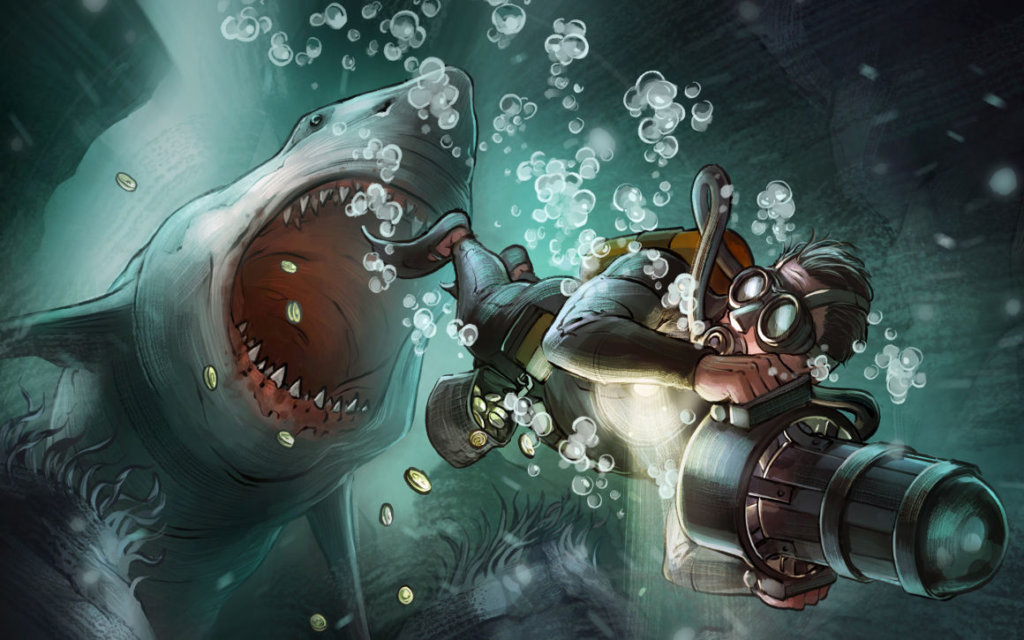 Depth_PosterArt_04_Diver_DPV_Escape > Digital Confectioners